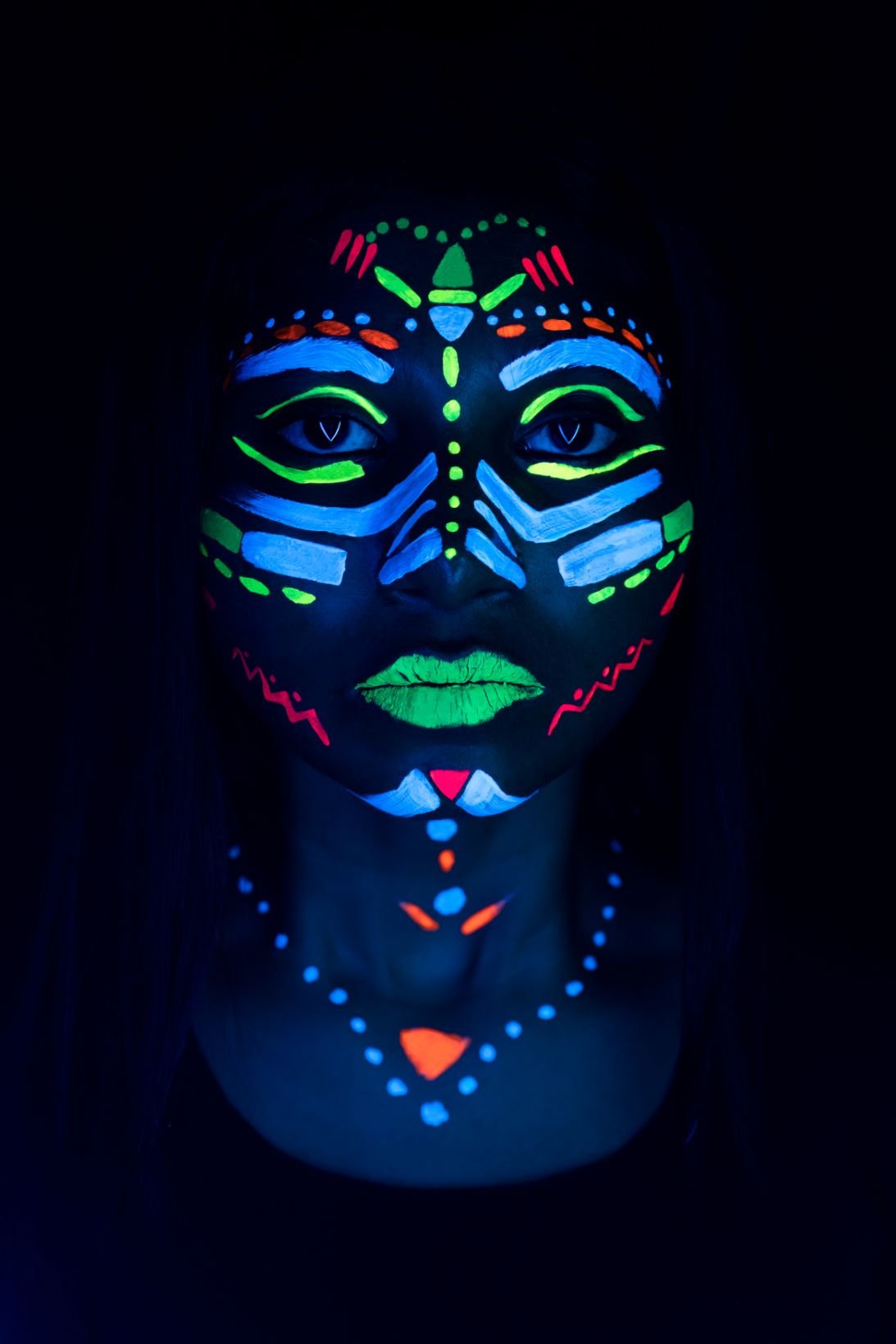Embrace the Prism: Vibrant Coloured Faces by Vineeth M